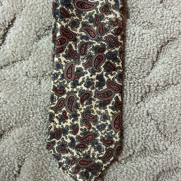 Accessories | Yellow Burgundy Paisley Tie | Poshmark